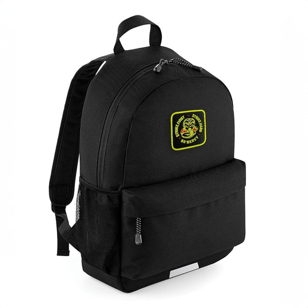 Black Cobra Kai Backpack - Forge Bros No Mercy Strike Hard