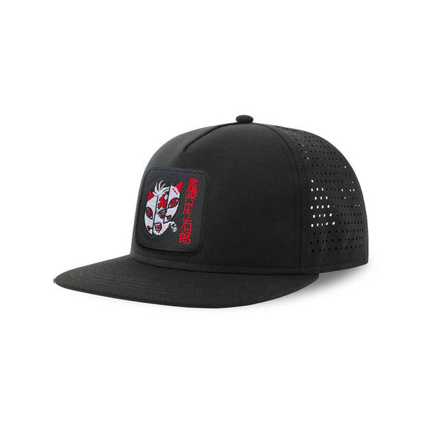 Kamado Tanjiro Mask Streetwear Hat with Flat Visor Embroidered Patch ...